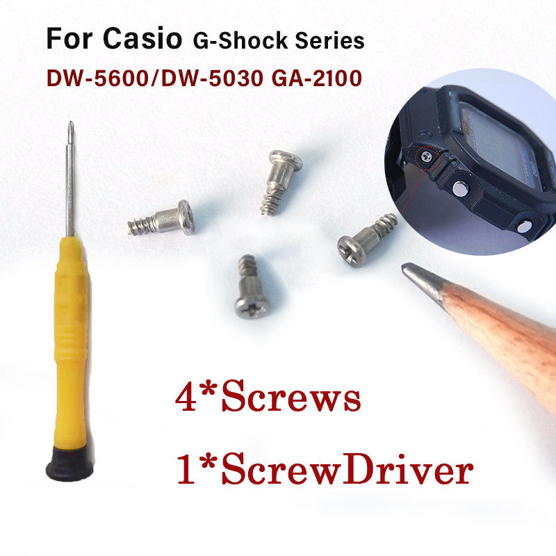 4pcs Stainless Steel Screw for Casio G-Shock Series DW-5600/DW-5030 GA ...