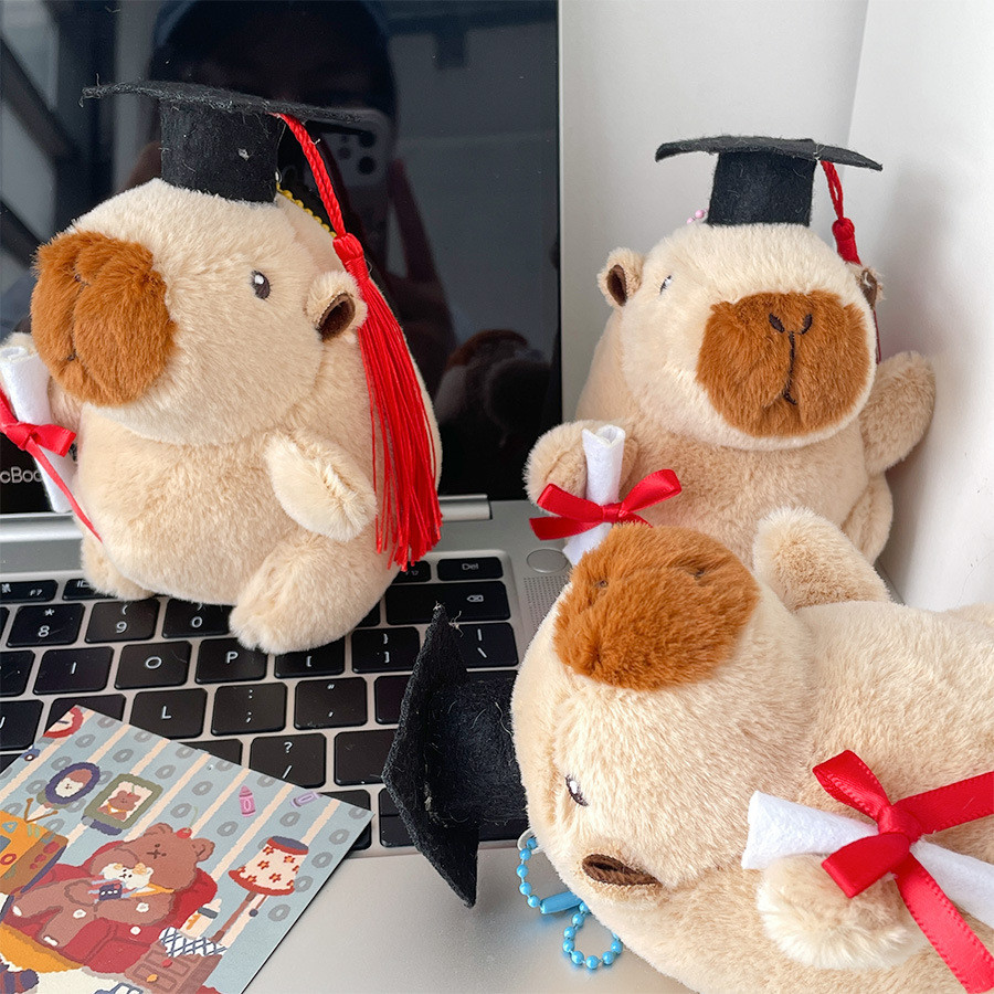 Adorable Plush Capybara Keychain Graduation Gift Soft And Cuddly Toy ...