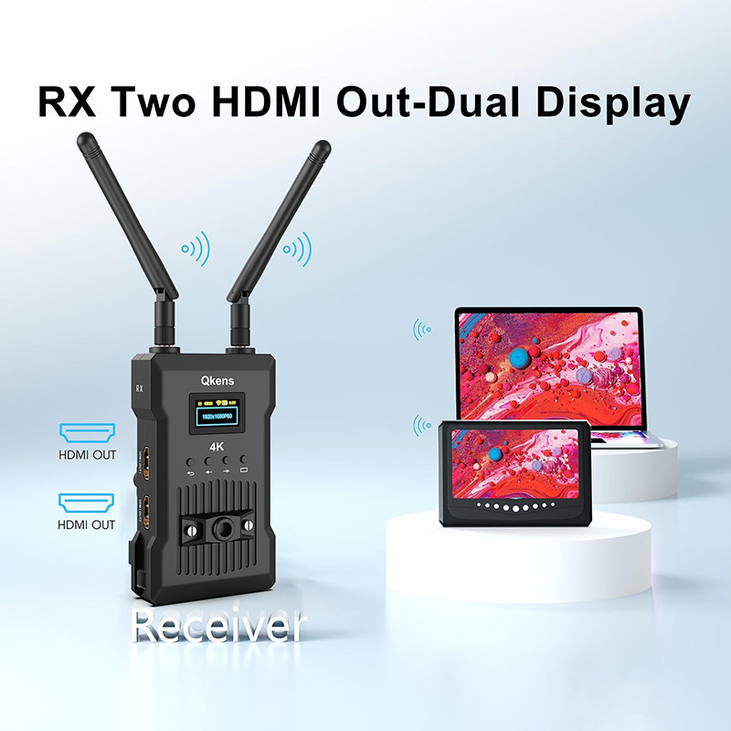 200M 4K Dual HDMI Display Wireless Transmit Audio Video Transmitter ...