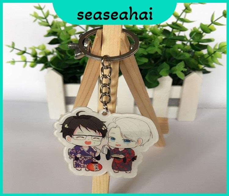Yuri!! Trendy Anime Victor Katsuki Yuri Plisetsky Acrylic Keychain ...