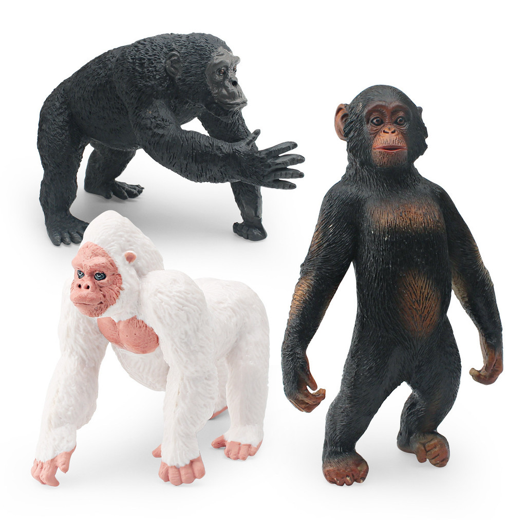 Figurines Collectible Gorilla Set Includes Realistic Static Black And ...