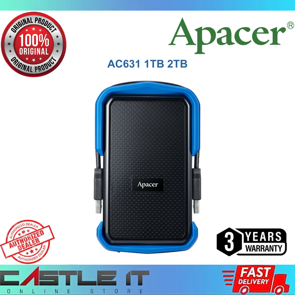 Apacer AC631 AC630 1TB 2TB Military-Grade Shockproof Portable Hard ...
