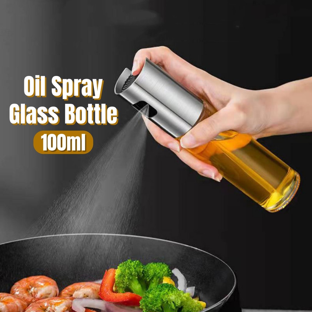 Glass Oil Sprayer Transparent Condiment Bottle Olive Oil Soy Sauce ...