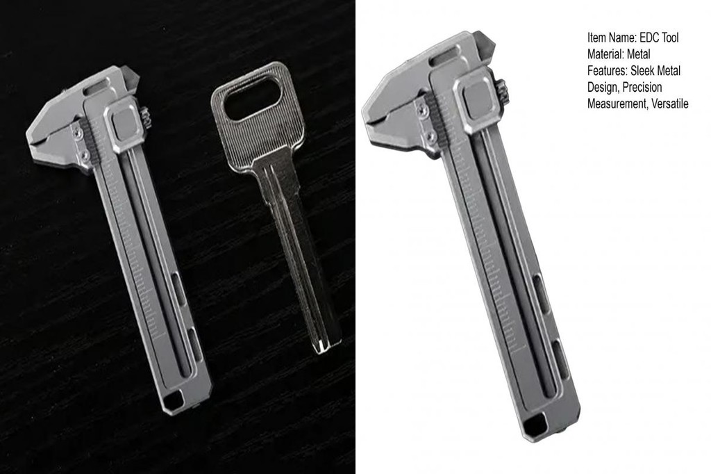 【Ready stock】 Outdoor Keychain Tool Pocket Key Ring Ruler Multi ...
