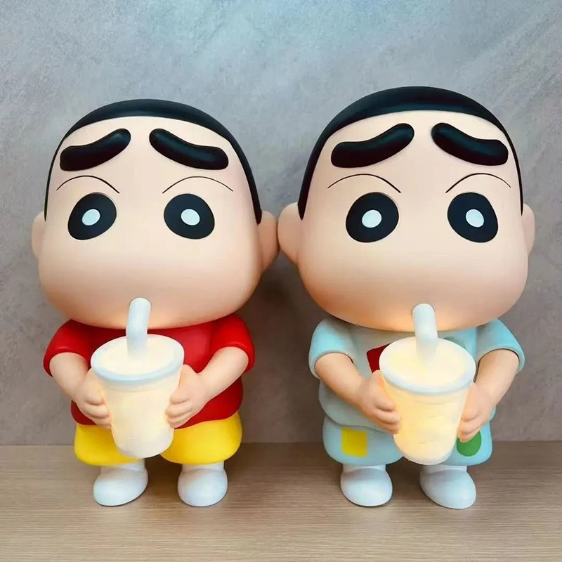 Crayon Shin Chan Lamp Lamps Holding Milk Tea Night Light Cute Ornaments ...