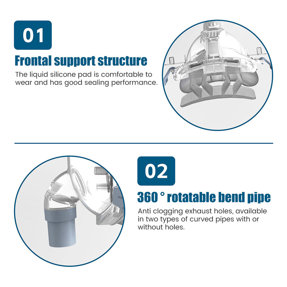 CPAP Full Face Mask CPAP Tube Hose For Air Breathing Machine Sleep ...