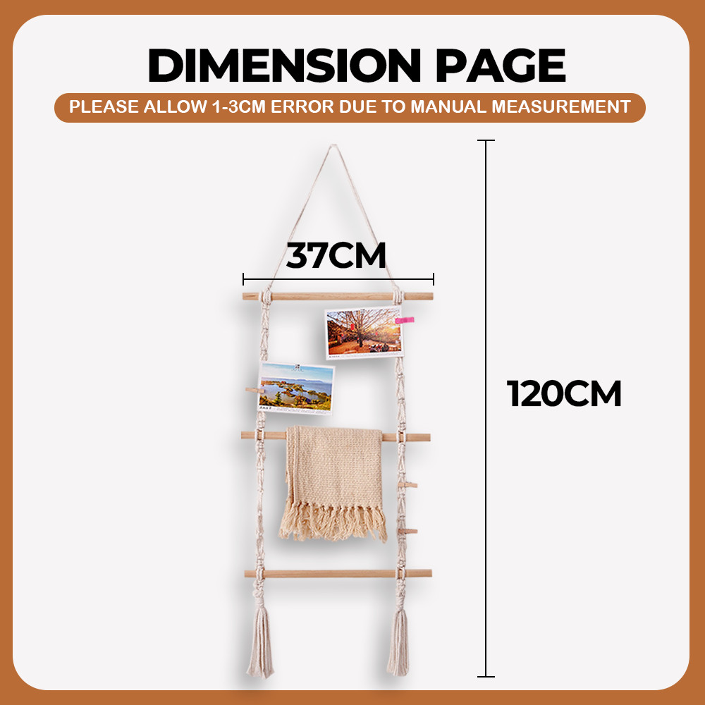 Mallmart SO036 Macrame Ladder Hanger/ Macrame Hanger/ Sacred Wall Decor ...