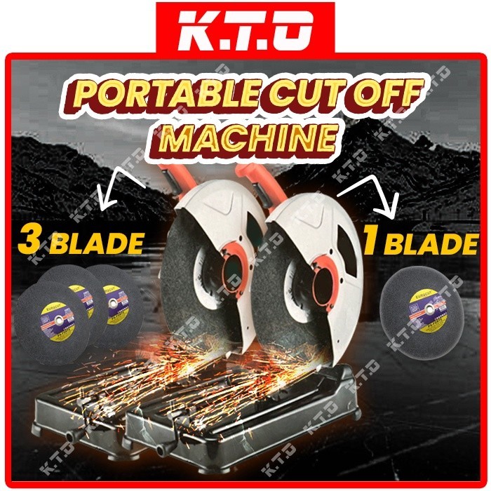 Portable Cut Off Machine Chop Saw Cutting Machine 355MM 2200W Free ...