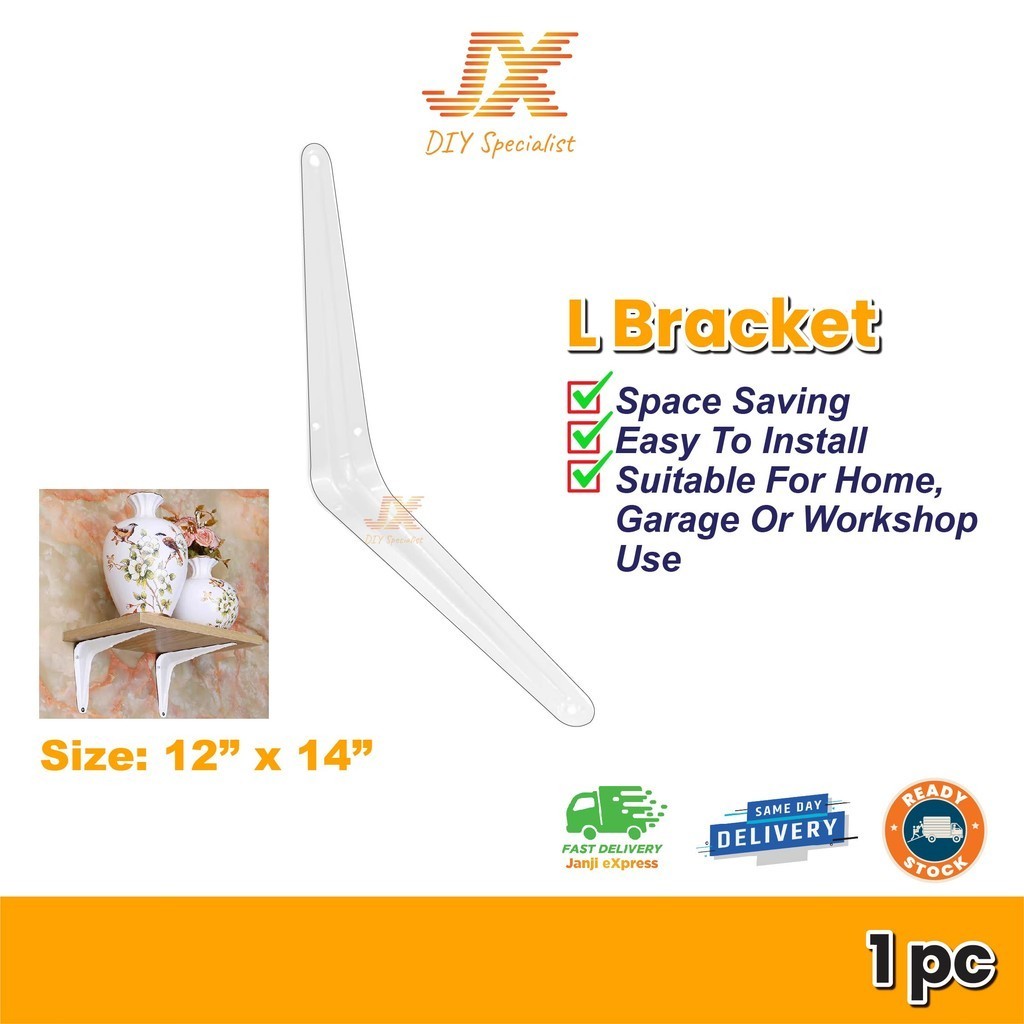 L Bracket Wall Light Duty Shelf Brackets Shelf Shelve Corner Brace ...