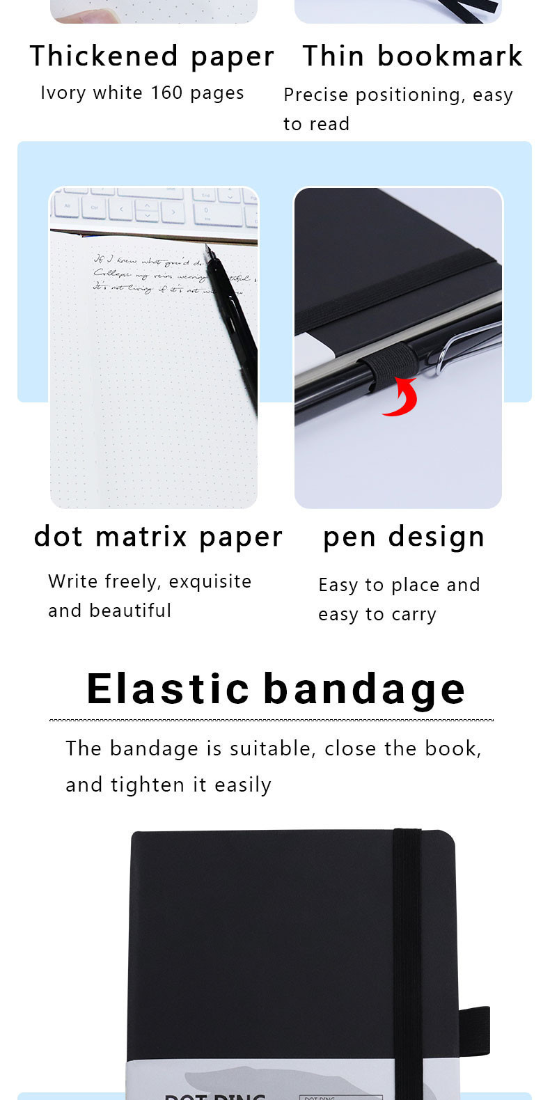 New BUJO Notebook Journal Dots Pages A5,leather Softcover,160 Pages ...