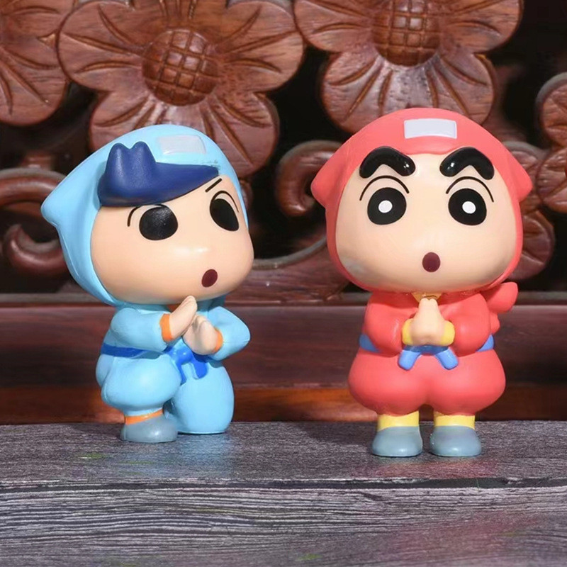 Colorful Crayon Shin-chan Ghost Ninja Figurines Set Action Pvc Models ...