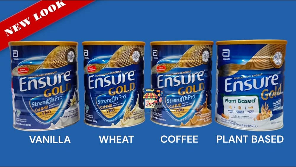 【Vanilla/Wheat/Coffee/Plant Based】ENSURE Gold 800G | Shopee Malaysia
