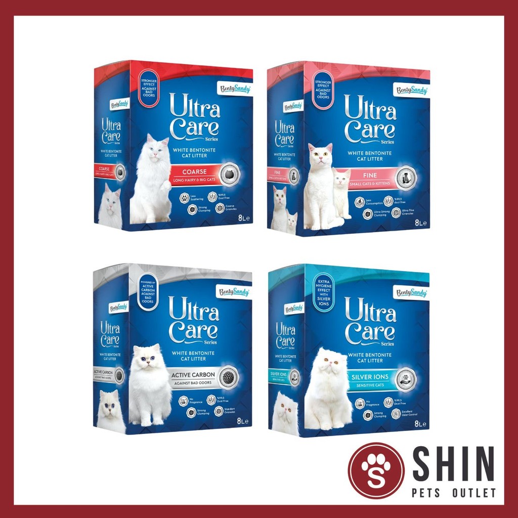 Benty Sandy Ultra Care White Bentonite Cat Litters ( Coarse / Fine ...
