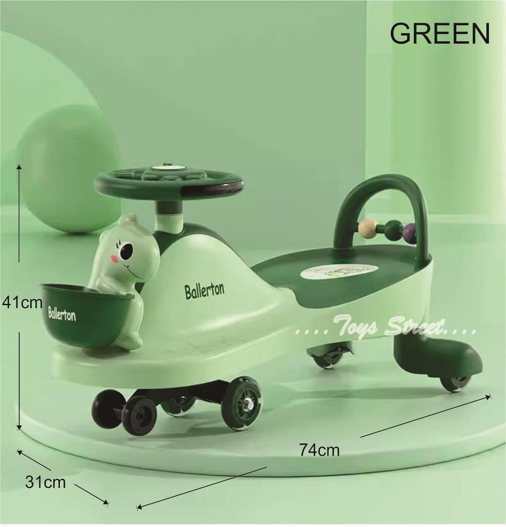 TOYS STREET KIDS RIDE ON SELF-POWERED PLASMA DINO SWING YOYO PUSH CAR ...