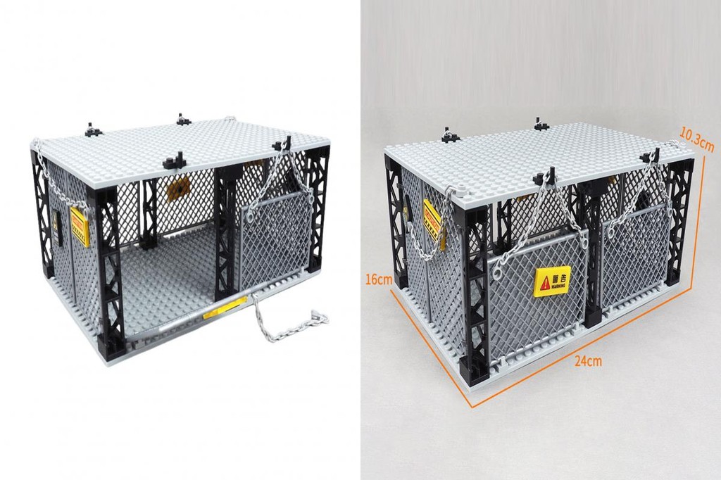 Prison Cage Ornament Single Layer Cage Building Toy Single Layer Cage ...