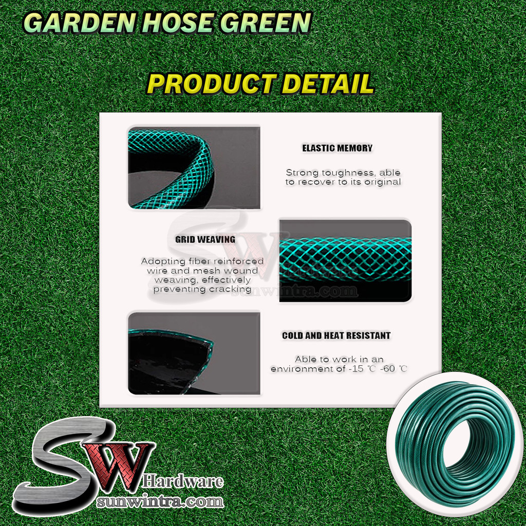 PVC Braided Rubber Garden Hose | Hos Getah Paip Water Hose ( 10 Meter ...