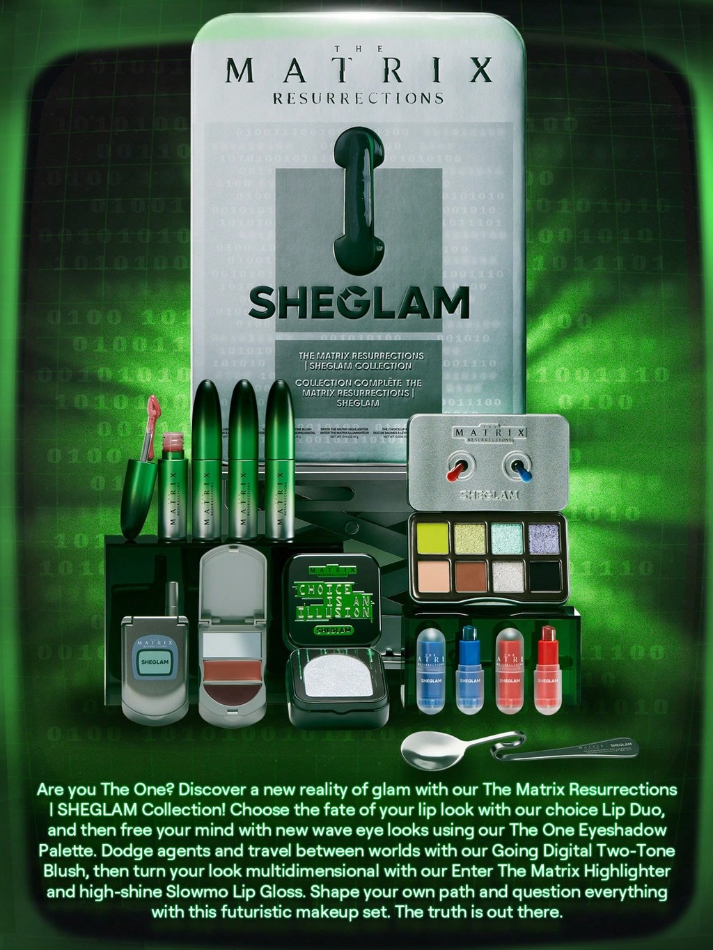 The Matrix Resurrections X SHEGLAM Going Digital Two Tone Blush Matte ...