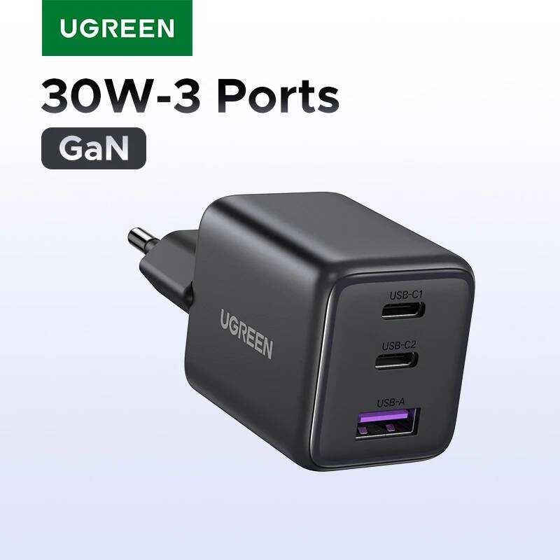 UGREEN 1 Df 30W Gan Charger PD 3.0 Qc4.0 USB C For Iphone 16 15 14 Pro ...