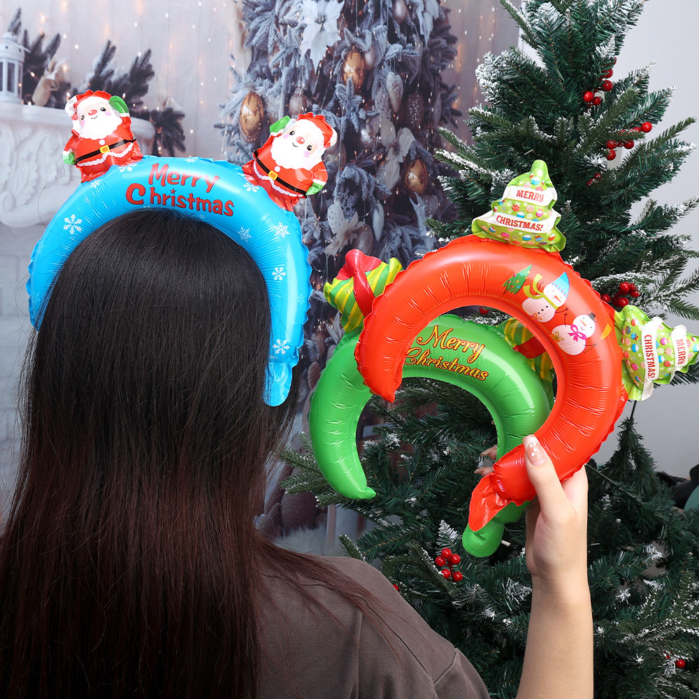 Merry Christmas Decoration - 10Pcs Christmas Headband Balloons - Santa ...