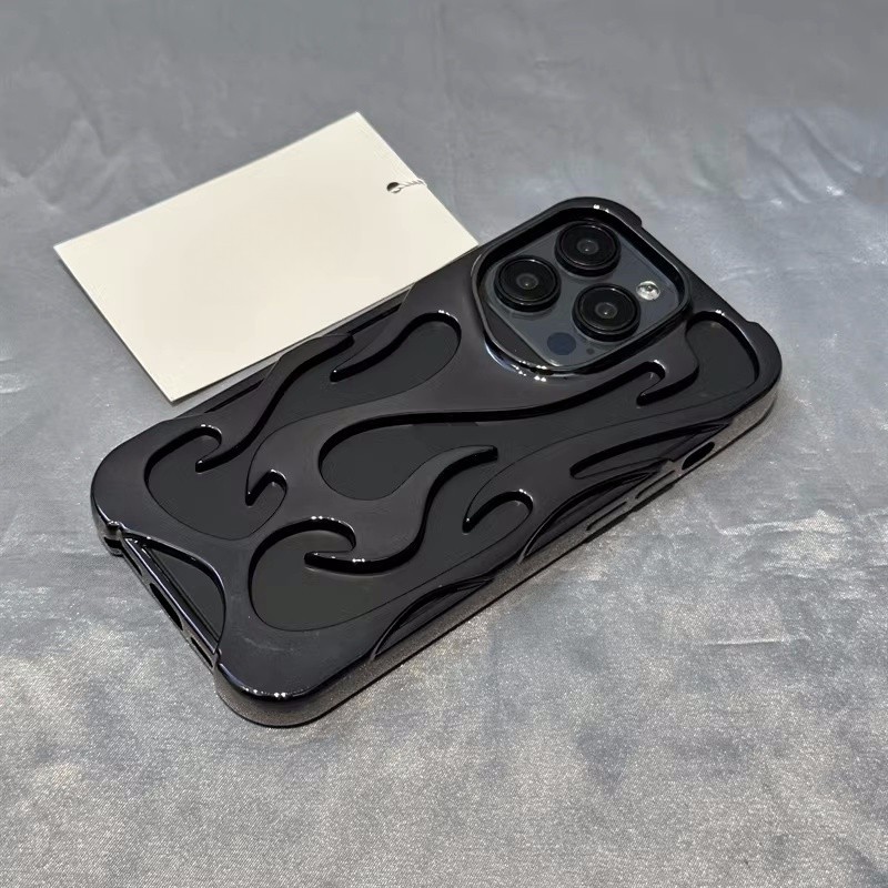 【Cooling case/Flame cut-out/electroplated glossy surface/TPU soft case】Compatible with iPhone 15 ...