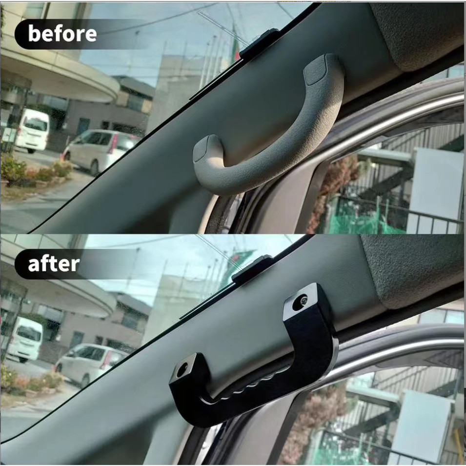 Car Aluminum Door Armrest Handrail Cover Trim Door Pull Grip Roof Grip ...
