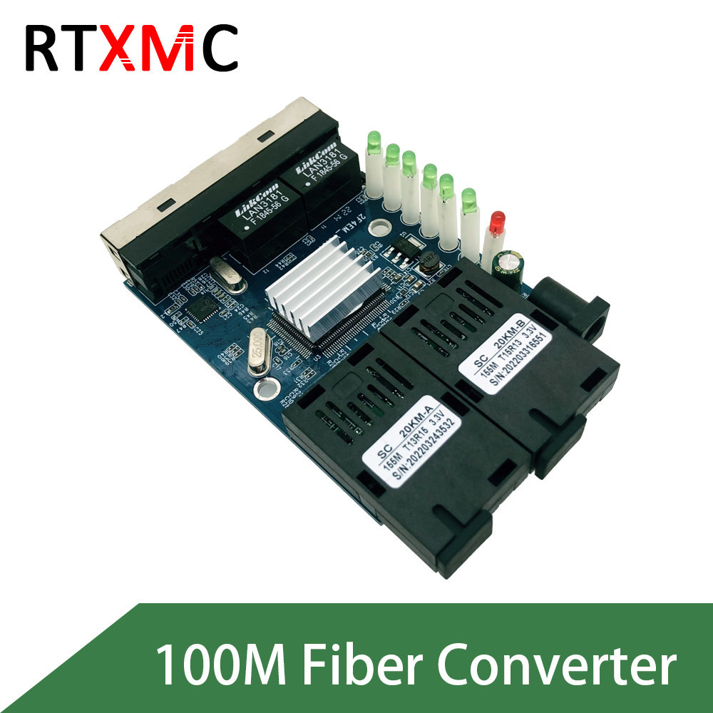24V Reverse POE PCBAFast Erhetnet 2F4E 10/100M Ethernet Switch 2 Fiber ...
