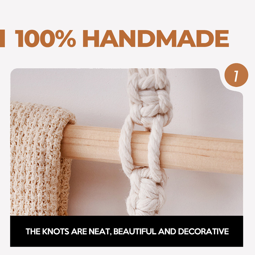 Mallmart SO036 Macrame Ladder Hanger/ Macrame Hanger/ Sacred Wall Decor ...