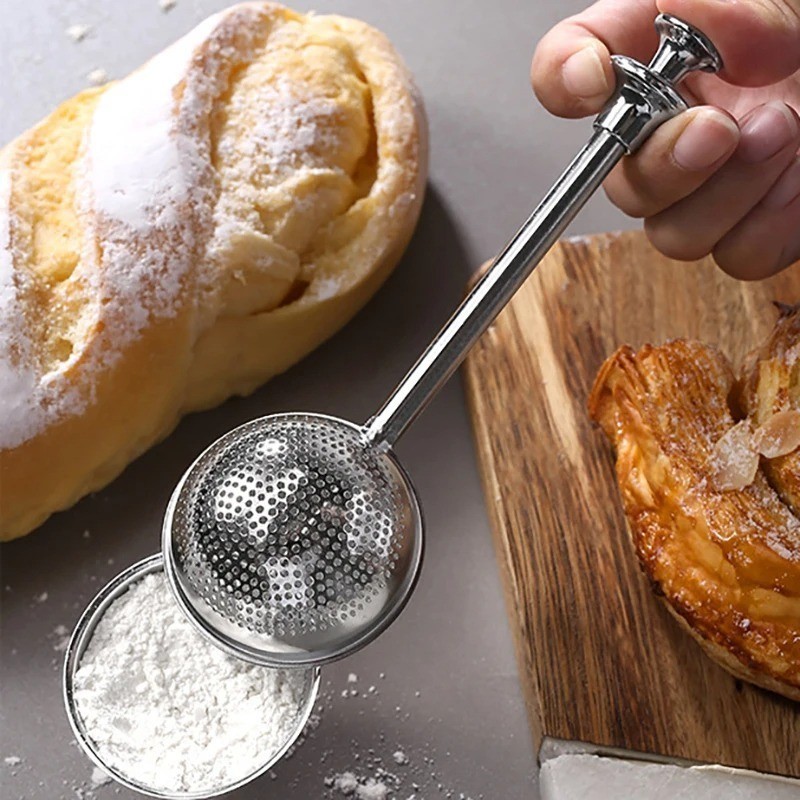 Reusable Stainless Steel Flour Shaker - Sugar Matcha Chocolate Powder ...