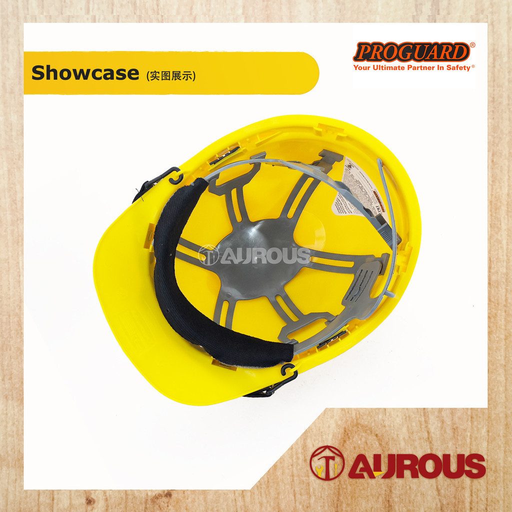 PROGUARD SAFETY HELMET WITH SLIDE LOCK SIRIM (BLUE/YELLOW/RED/GREY ...