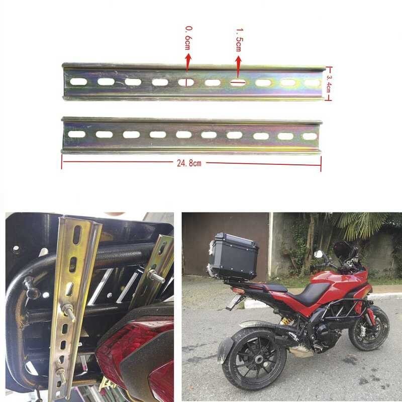 Universal Motorcycle Lage Trunk Top Case Tail Box Toolbox Base Plate ...