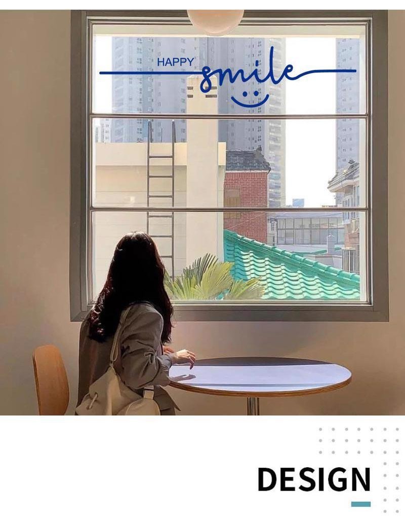 Smile Window Stickers Glass Door Anti-collision Stickers Creative ...
