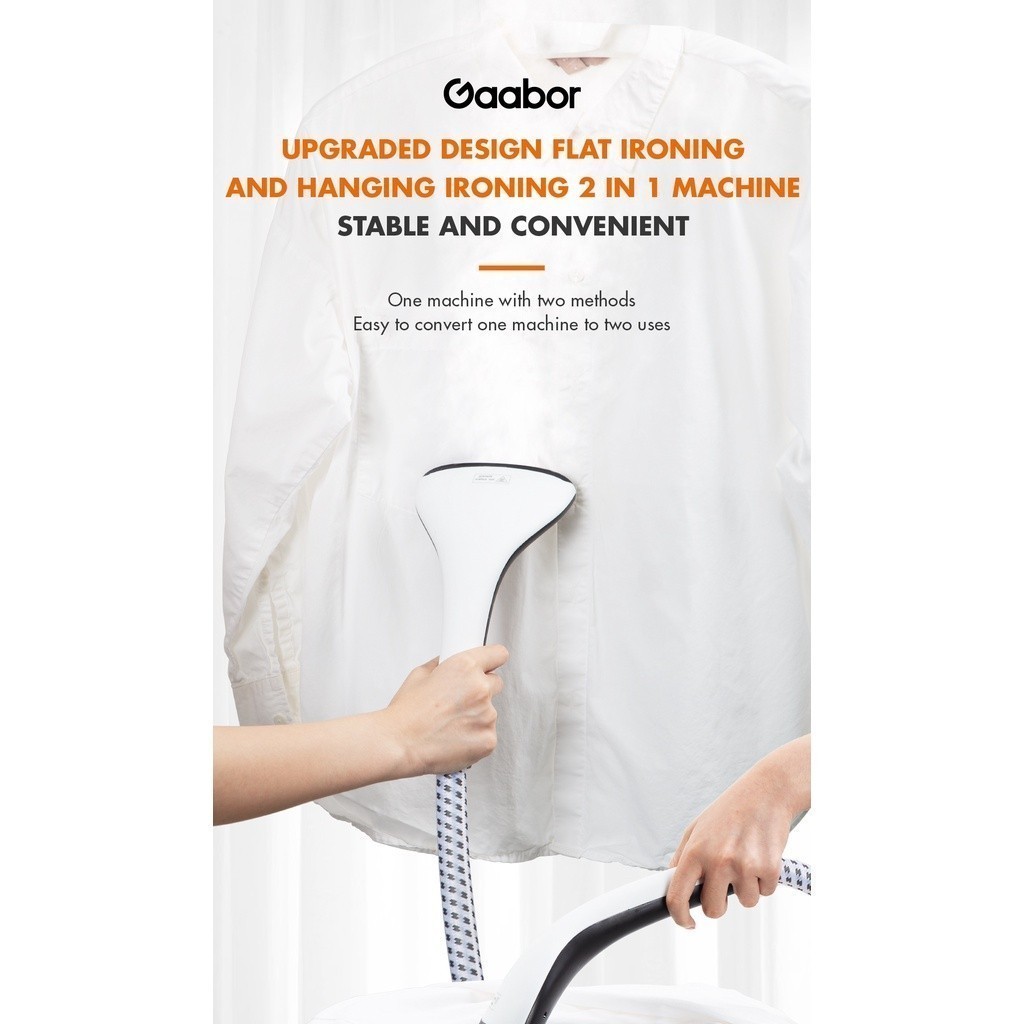 Gaabor Iron Steam Garment Steamer 1800W Stainless Steel Iron Board 1.8L ...