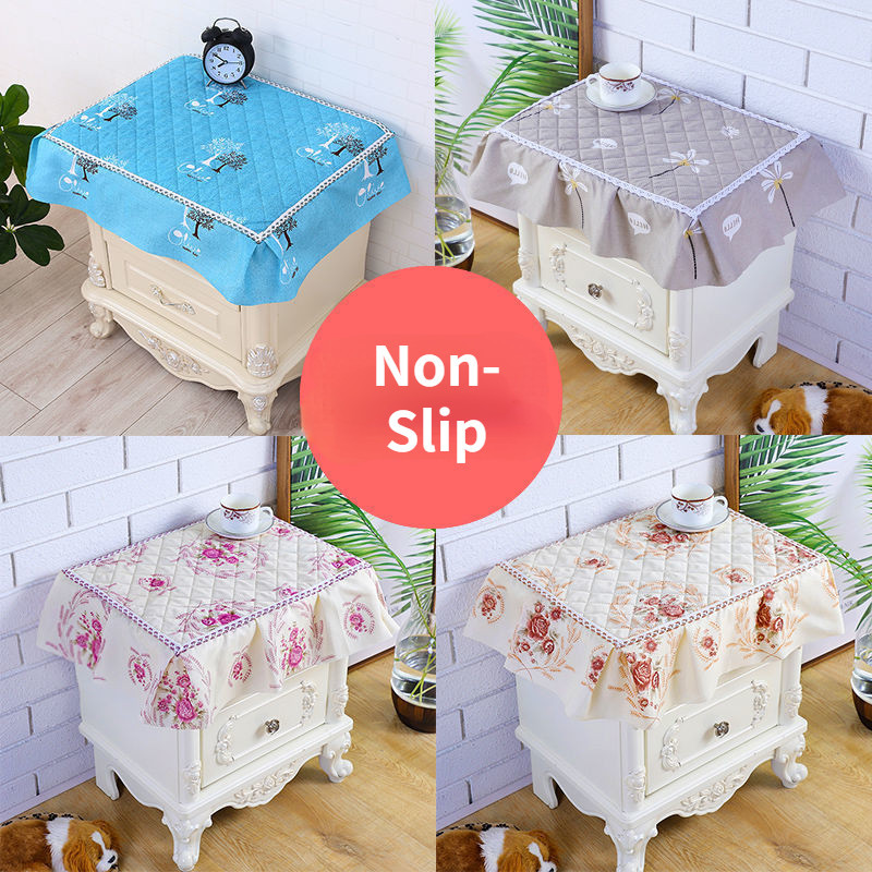 Bedside Table Cover Cloth Anti Slip and Dustproof Bedroom Bedside Table ...