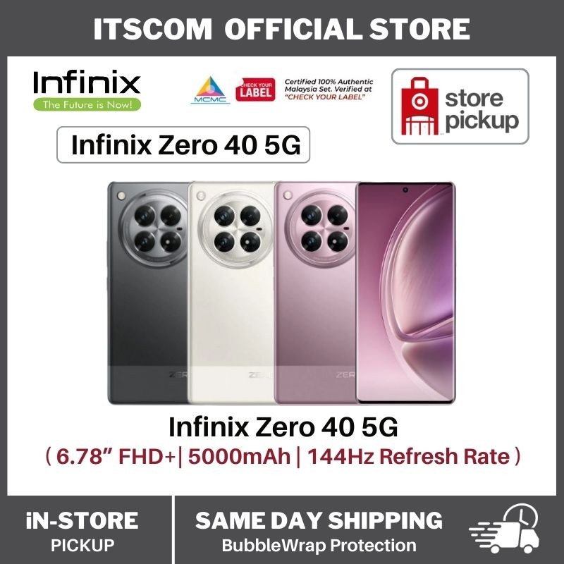 Infinix Zero 40 5G Smartphones | 6.78" FHD+ With Curved Screen | 144Hz ...