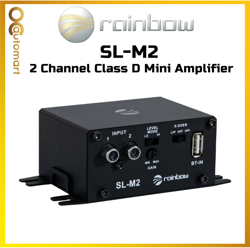 Rainbow Audio Class D 2Ch Car Mini Amplifier 2 Channel Micro Amp SL-M2 ...