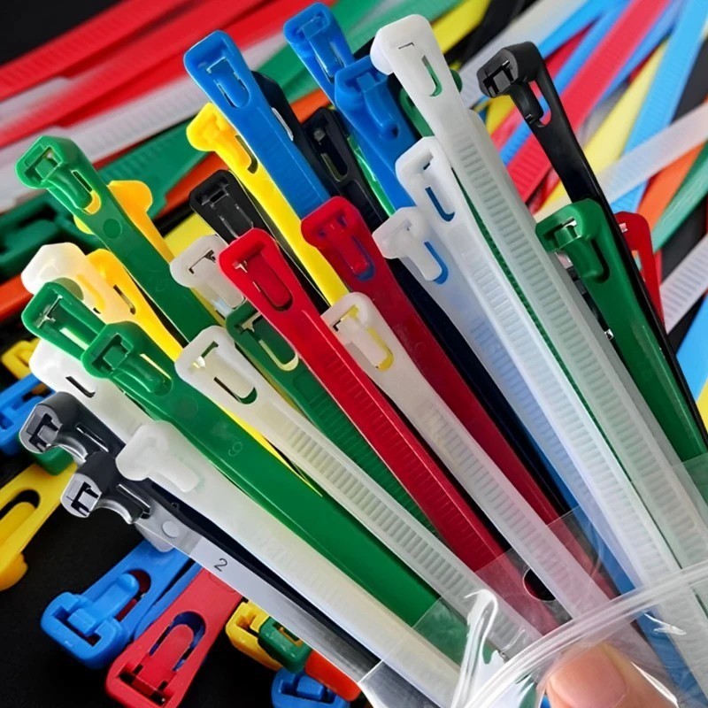 100PCS Nylon Reusable Cable Zip Tie - Self-locking Cable Tie - Slipknot ...