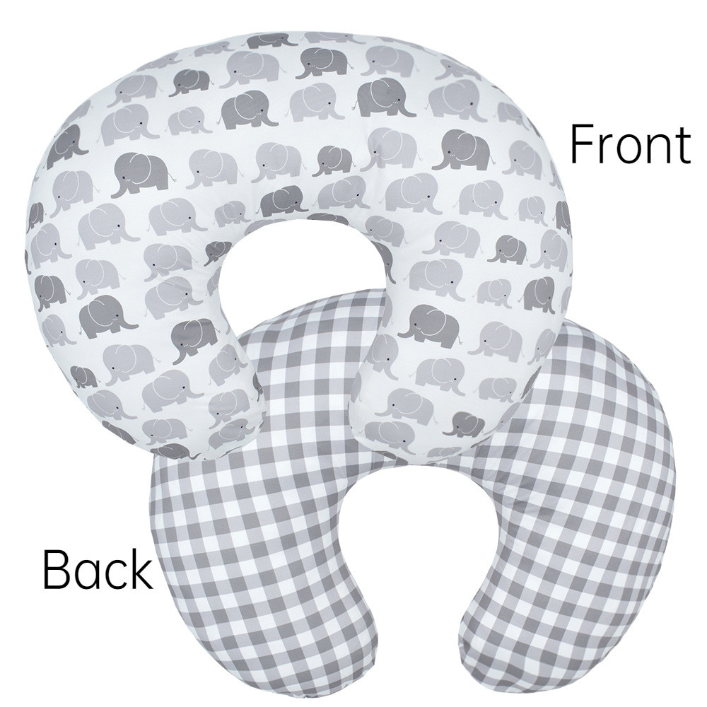 Boppy Nursing Pillow Original Support, Gray Taupe Leaves, Ergonomic ...