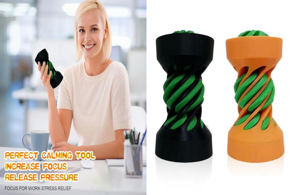 Spiral Cylinder Ball Toy Passthrough Cylinder Toy 3d Printed Spiral ...