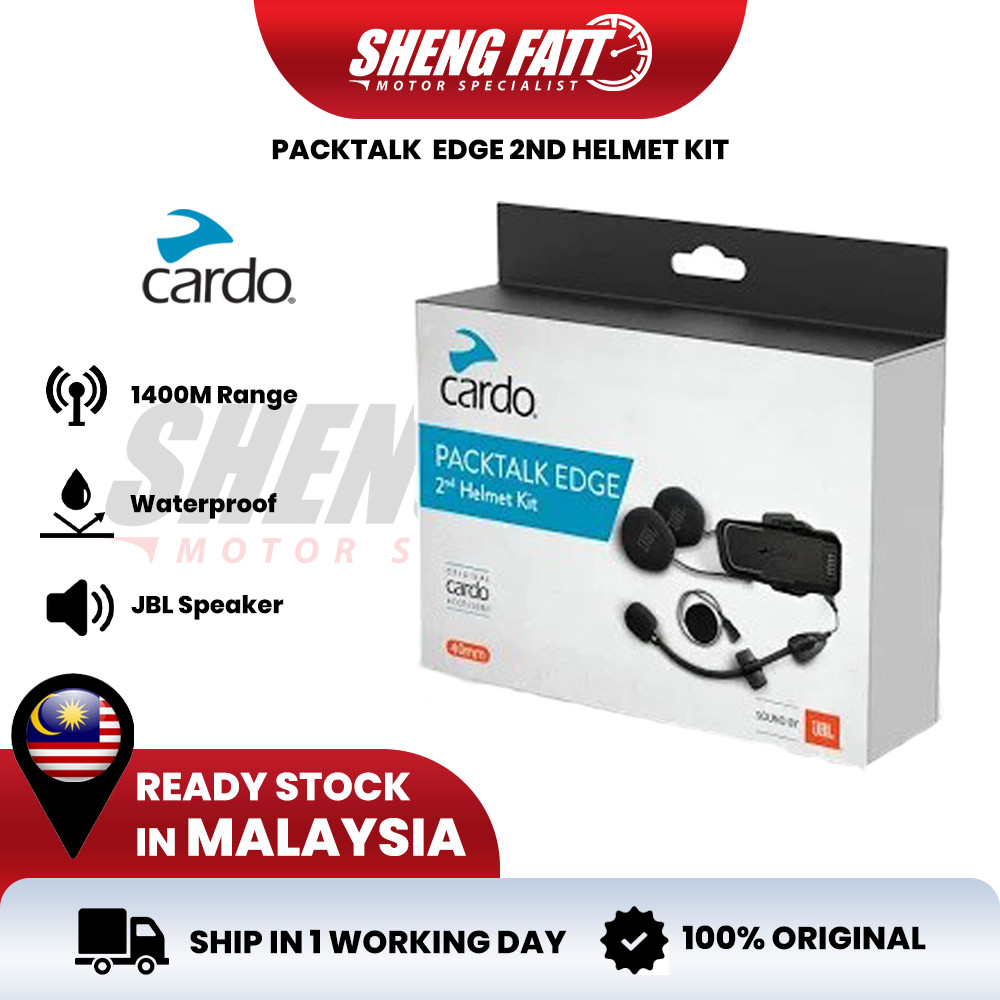 CARDO Packtalk Edge Second Helmet Kit with JBL Second Kit Intercom ...