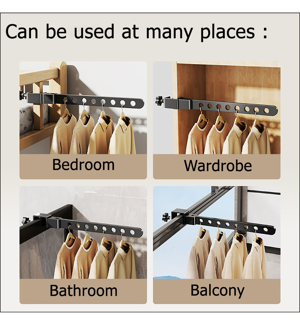 Aluminium Adjustable Rotatable Foldable Bracket Window Mounted Clothes ...