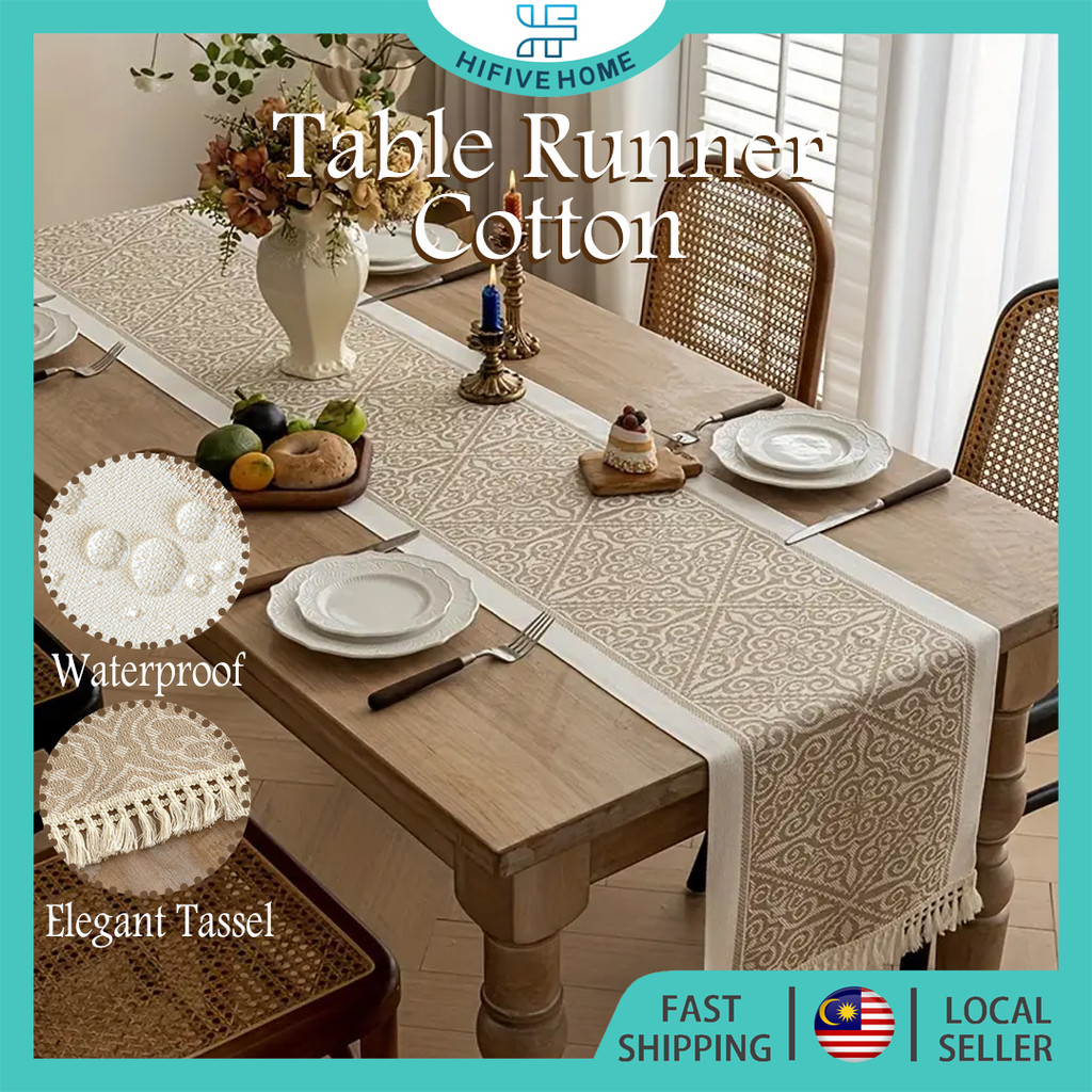 Table Runner Table Cloth Nordic Polyester Selendang Meja for Dining ...