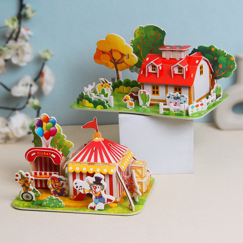 KAUKAU 3D Building Paper Jigsaw Puzzle DIY EPS Foam Board Art Craft Kid ...