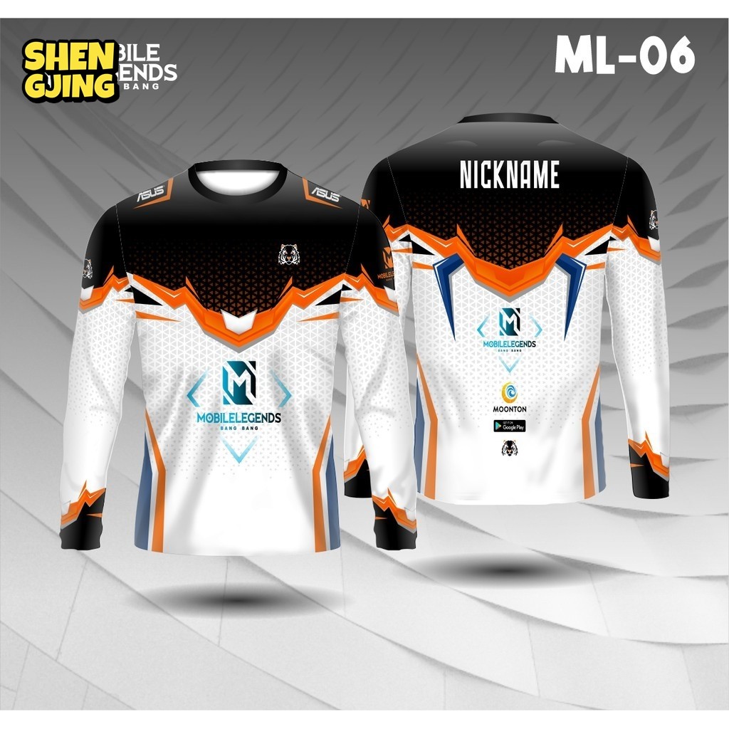Jersey e sport mobile legends baju kaos gamer lengan panjang | Shopee ...