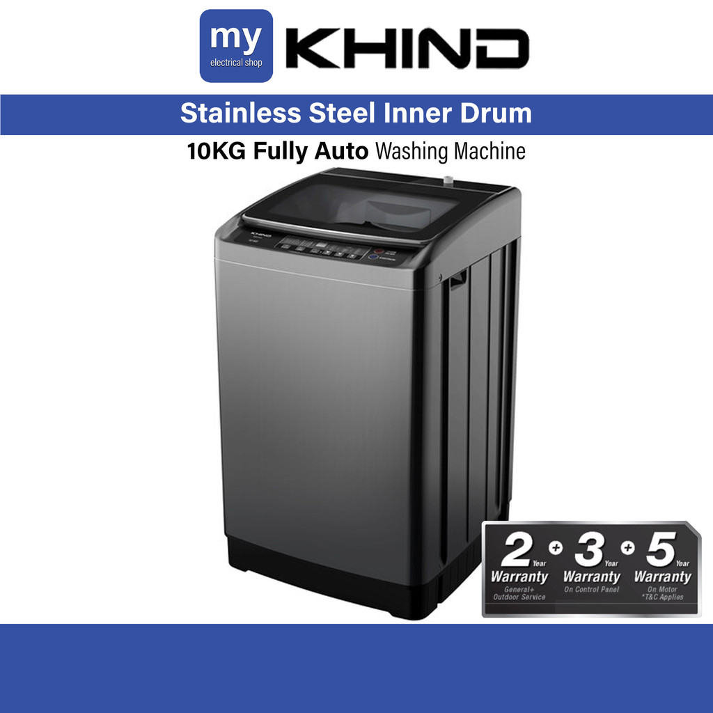 Khind WM100A 10KG Fully Auto Washing Machine Top Load Mesin Basuh ...