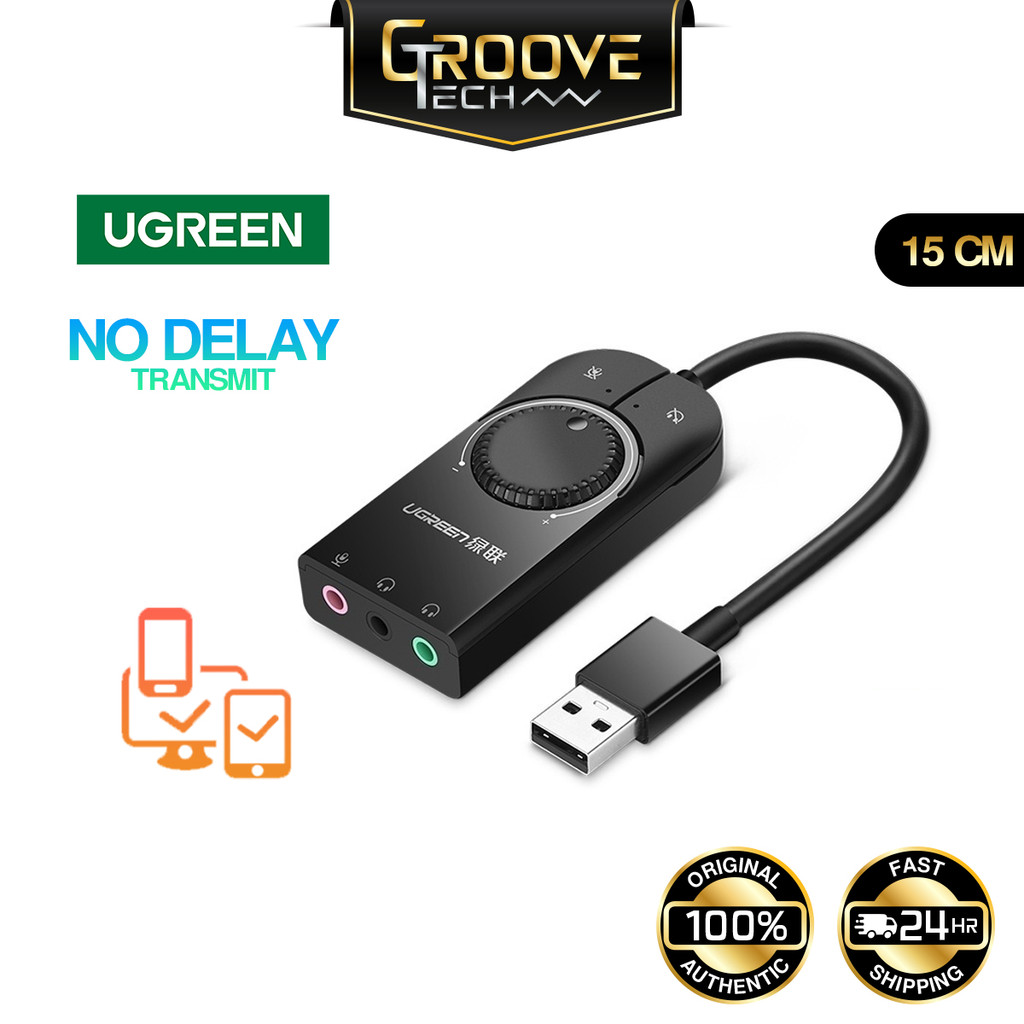 UGREEN Sound Card External USB Stereo Audio Card Adapter USB to Jack 3 ...