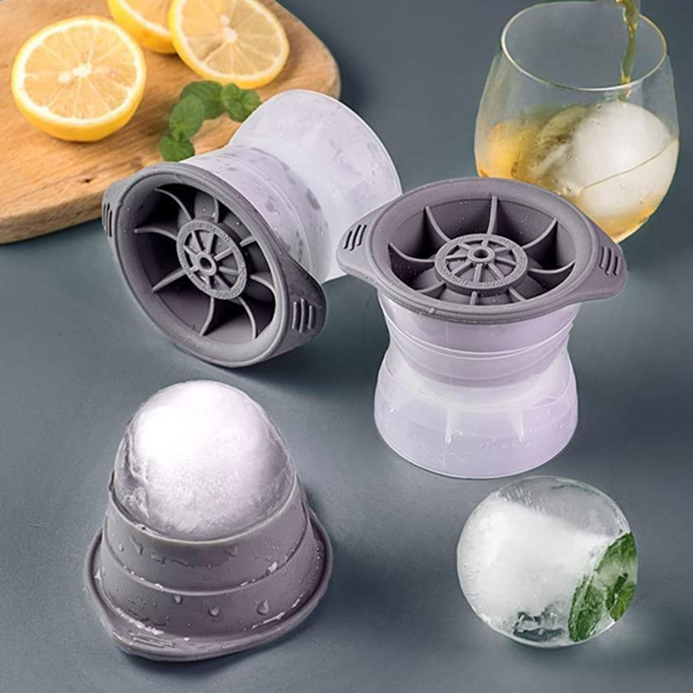 Borong365 Round Ice Ball Mould Spherical Ice Ball Maker Whiskey Ice ...