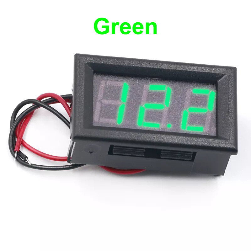 DC 5V-120V 0.56 Digital Voltmeter Voltage Meter DC Red Blue Green ...