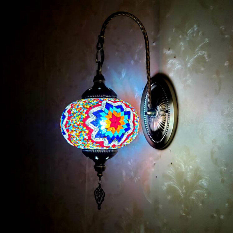 18cm Mediterranean Style Wall Lights Turkish Mosaic Wall Lamps ...