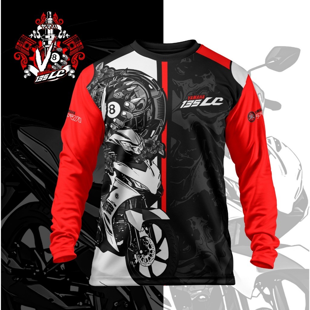 Yamaha 135 LC V8 Sublimation Tshirt | Baju Yamaha 135 LV V8 | Men ...