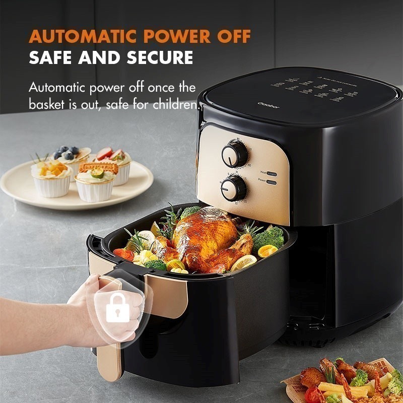 Gaabor Air Fryer Super Large Capacity Non-Stick Coating (1400W/6.5L ...